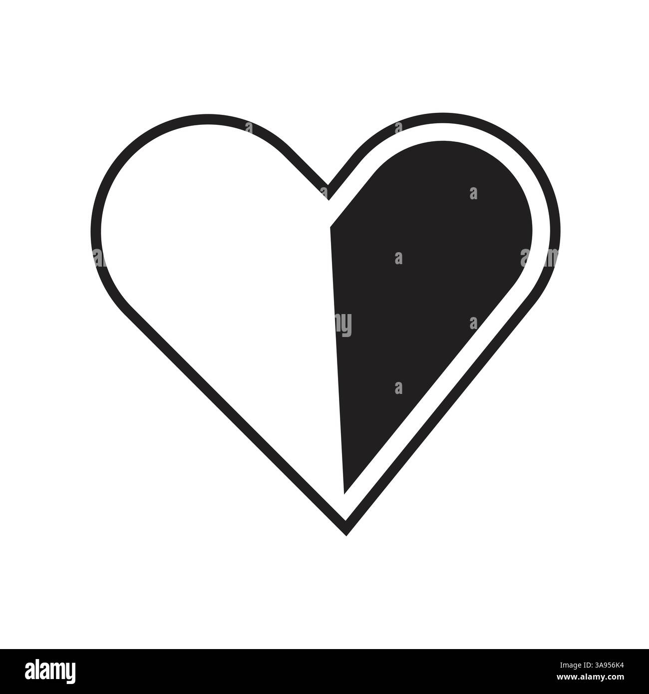 Flat heart icon symbol vector Illustration Stock Vector Image & Art - Alamy