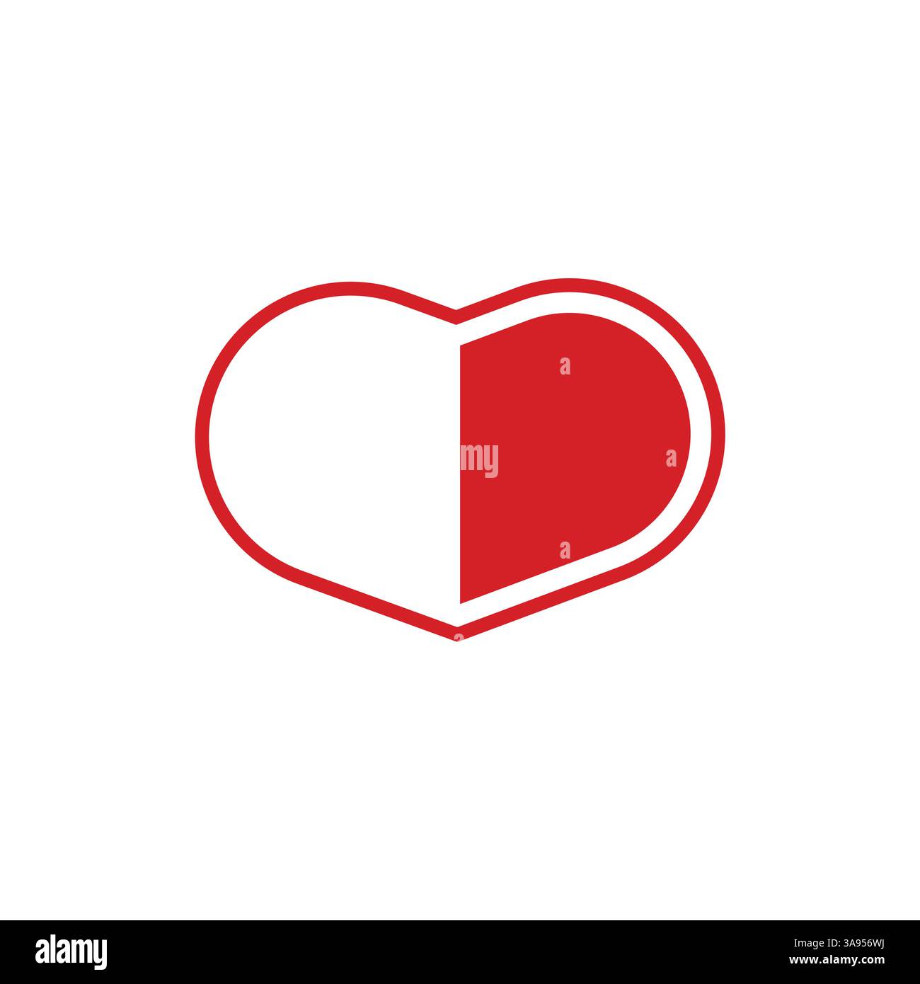 Flat Heart icon symbol vector Illustration Stock Vector Image & Art - Alamy