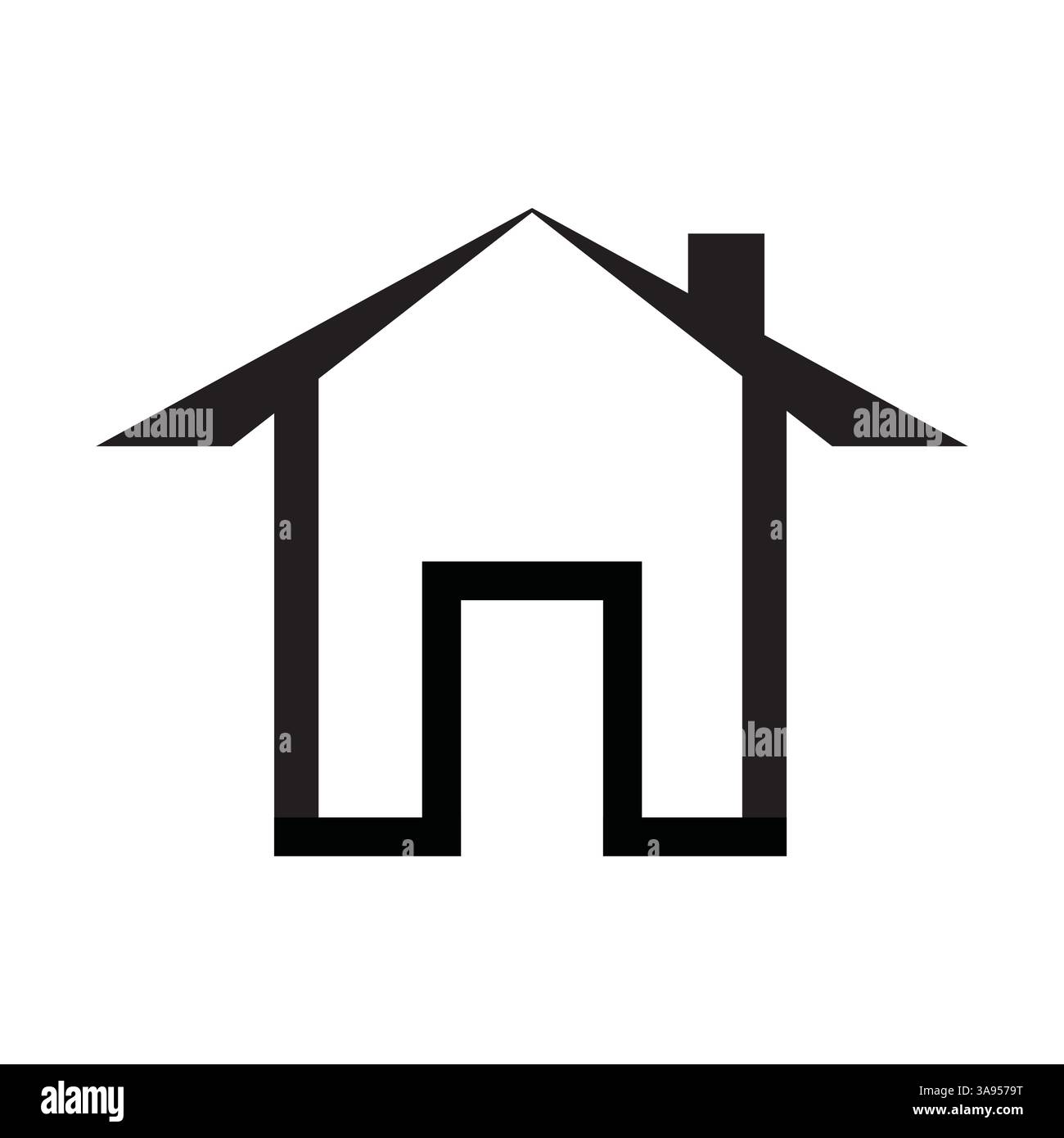 Flat home logo symbol vector Illustration Stock Vector Image & Art - Alamy