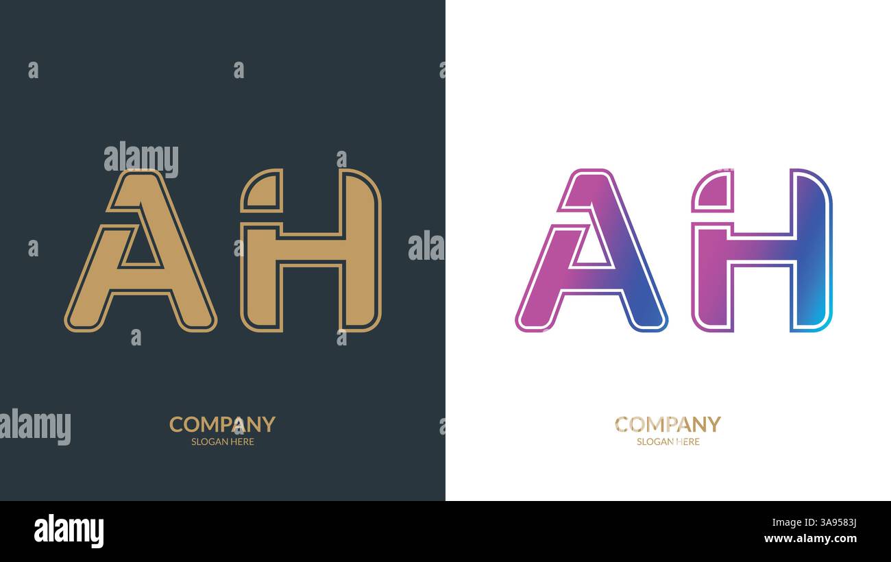 Vector logo for letter AH design template Stock Vector Image & Art - Alamy