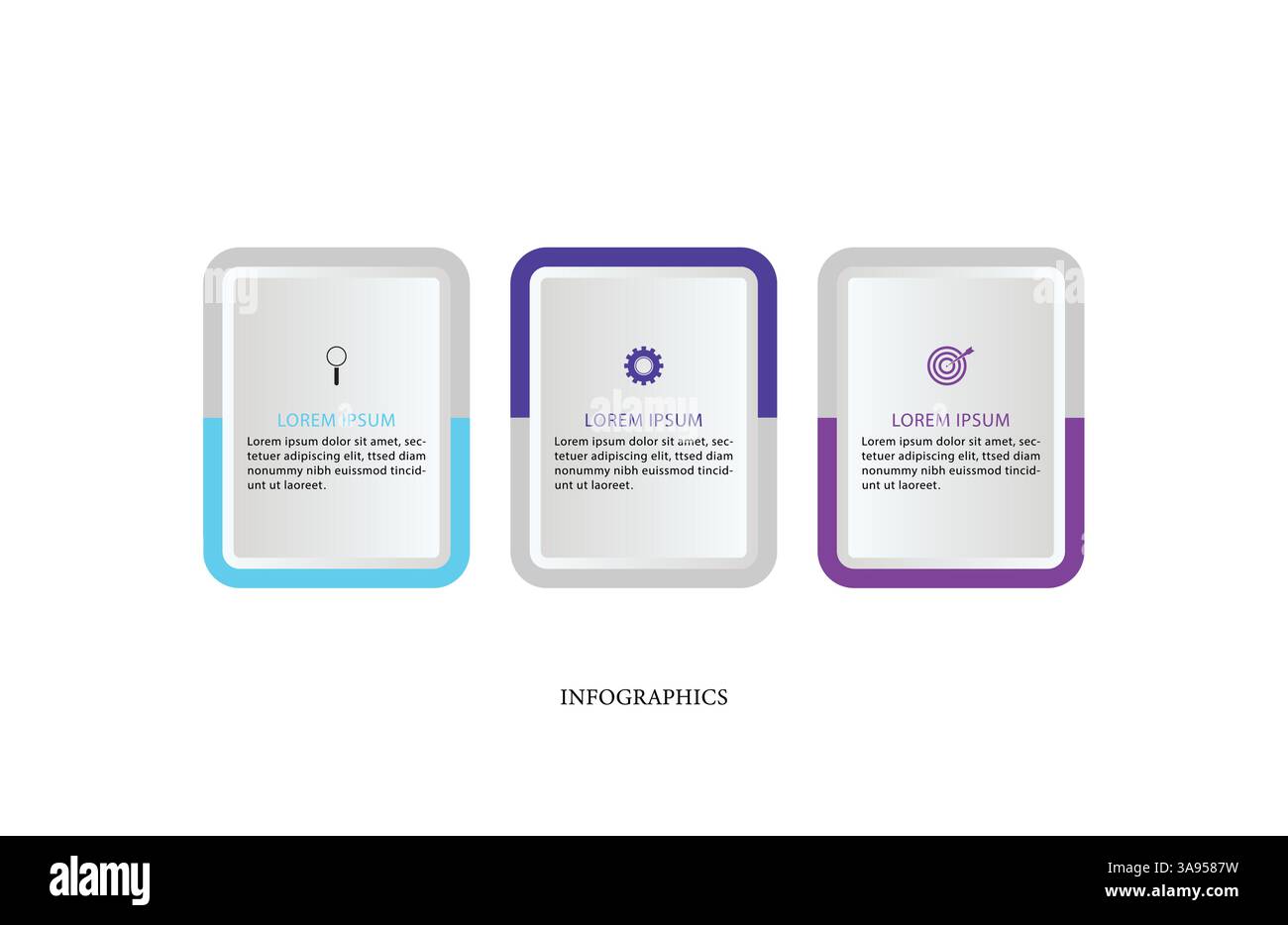 Business infographic thin line process with square template design ...