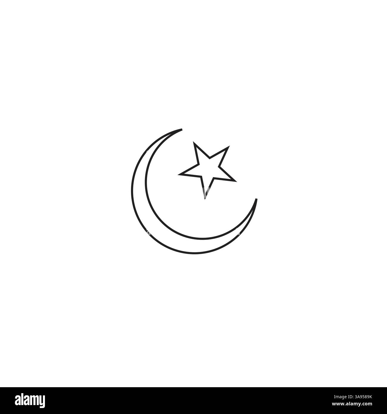 Islam symbol isolated on grey background Stock Vector Image & Art - Alamy