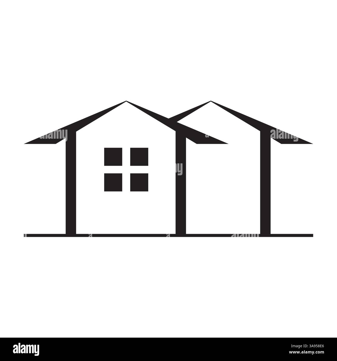 Flat home logo symbol vector Illustration Stock Vector Image & Art - Alamy