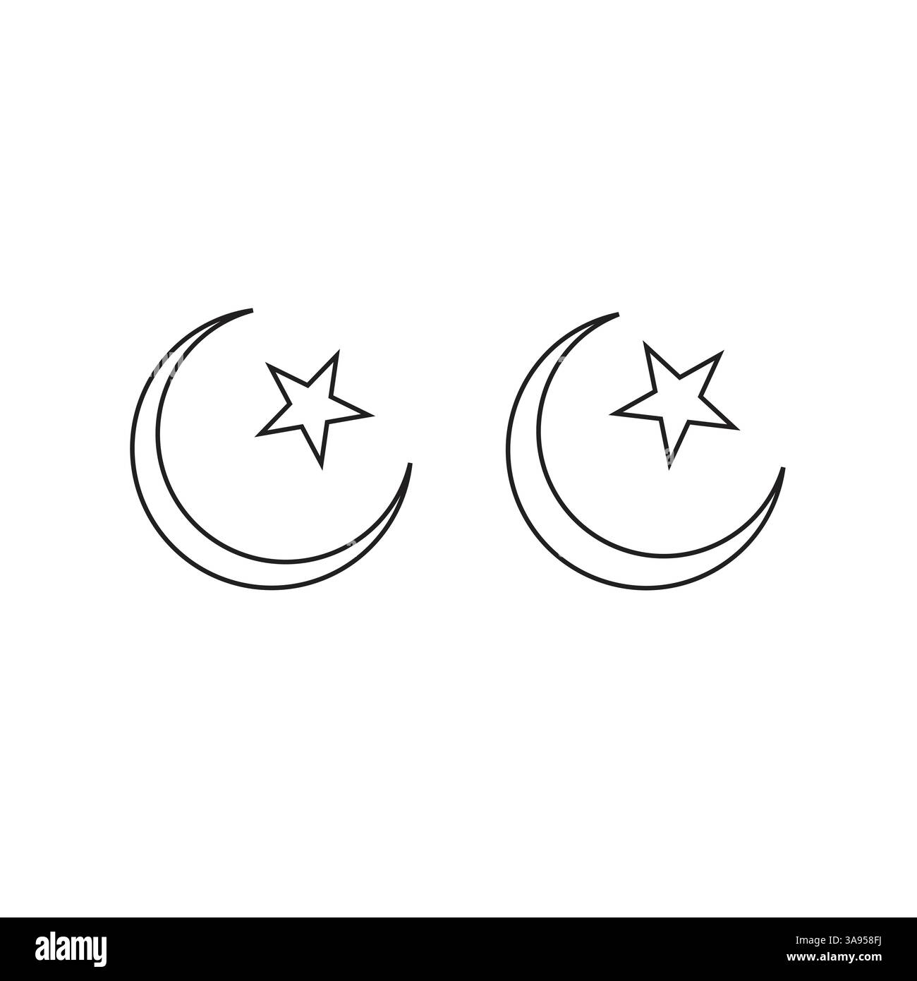 Islam symbol isolated on grey background Stock Vector Image & Art - Alamy