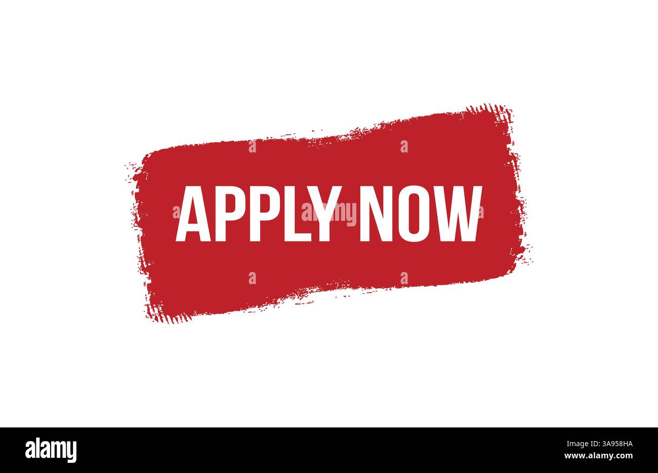 Brush style apply now red banner design on white background Stock Vector Image & Art - Alamy