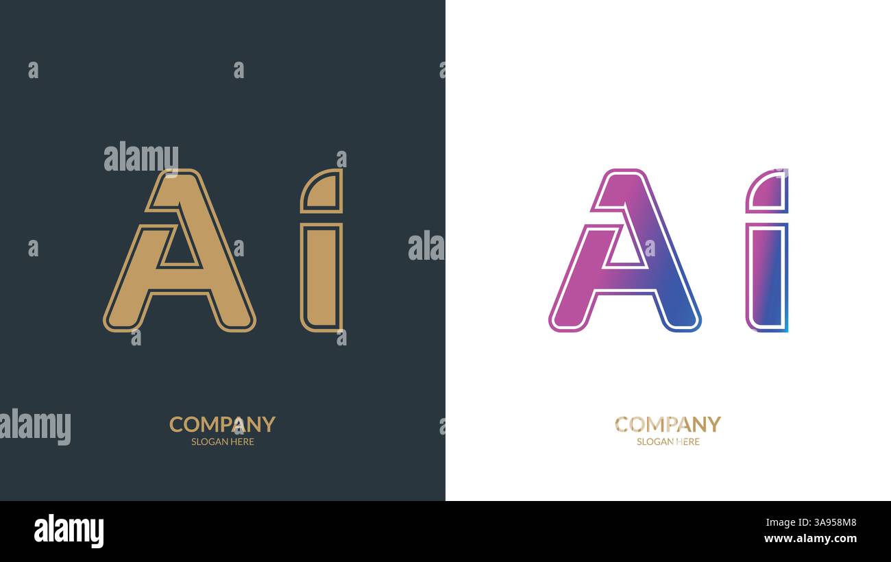 Vector logo for letter AI design template Stock Vector Image & Art - Alamy