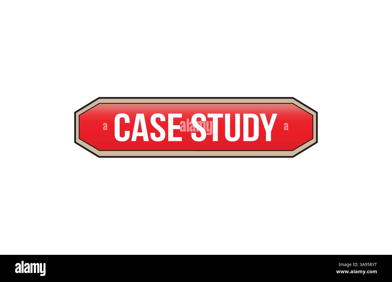 Case study red ribbon label banner. Open available now sign or Case ...