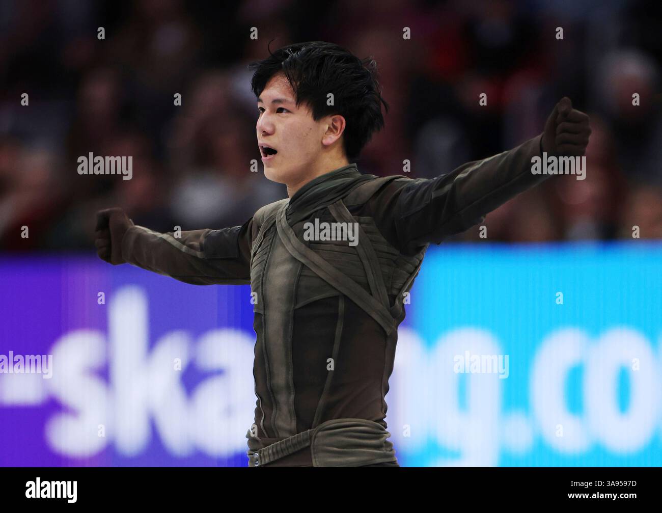 Adam SIAO HIM FA of France performs during the men's free skating at ...