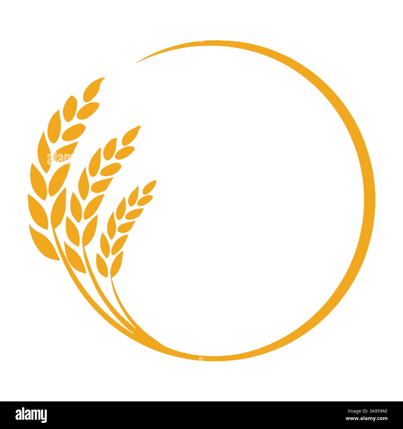 Harvested barley Stock Vector Images - Alamy