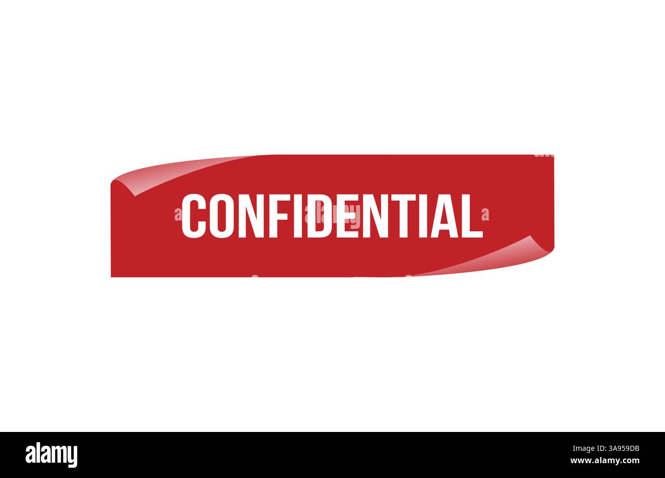 Red banner Confidential on white background Stock Vector Image & Art ...
