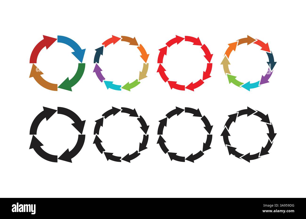 Circle arrows icon flat vector illustration Stock Vector Image & Art ...