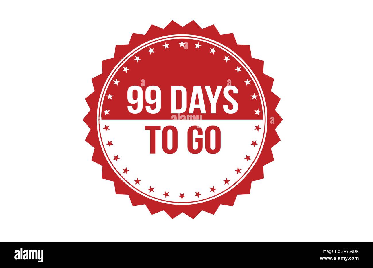 99 days to go red ribbon label banner. Open available now sign or 99 ...