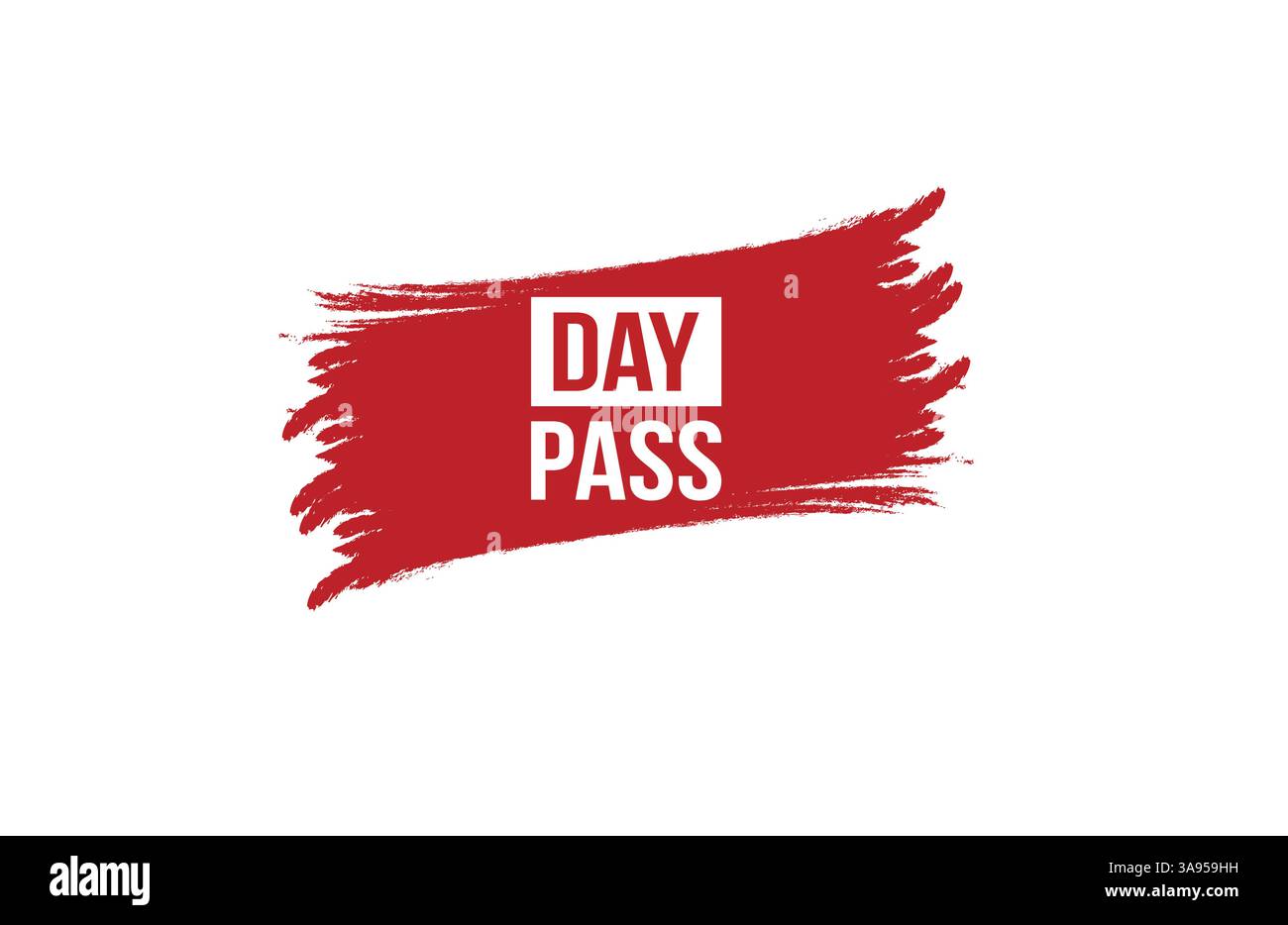 Brush style Day Pass red banner design on white background Stock Vector ...