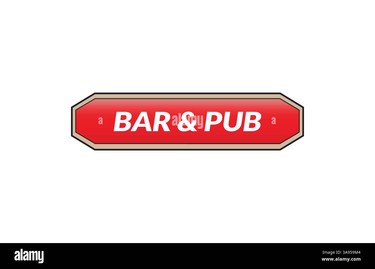 Red banner Bar & pub on white background Stock Vector Image & Art - Alamy