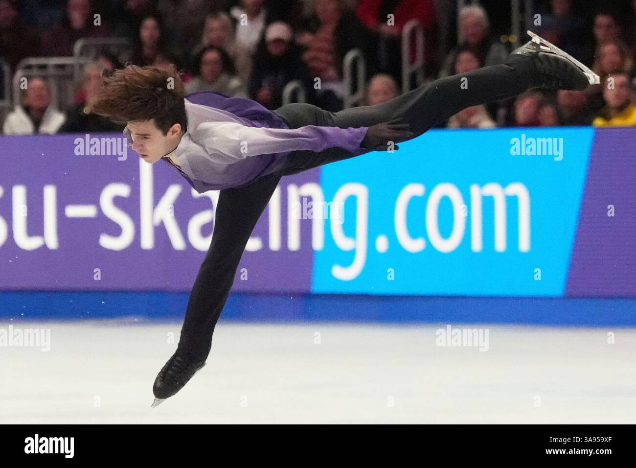 Mikhail Shaidorov, of Kazakhstan, performs during the men's free ...