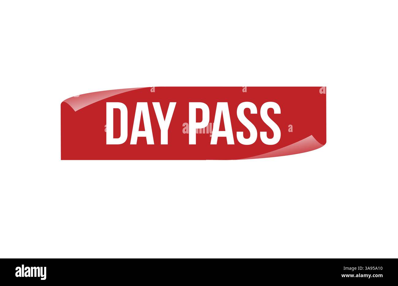 Day Pass red ribbon label banner. Open available now sign or Day Pass ...
