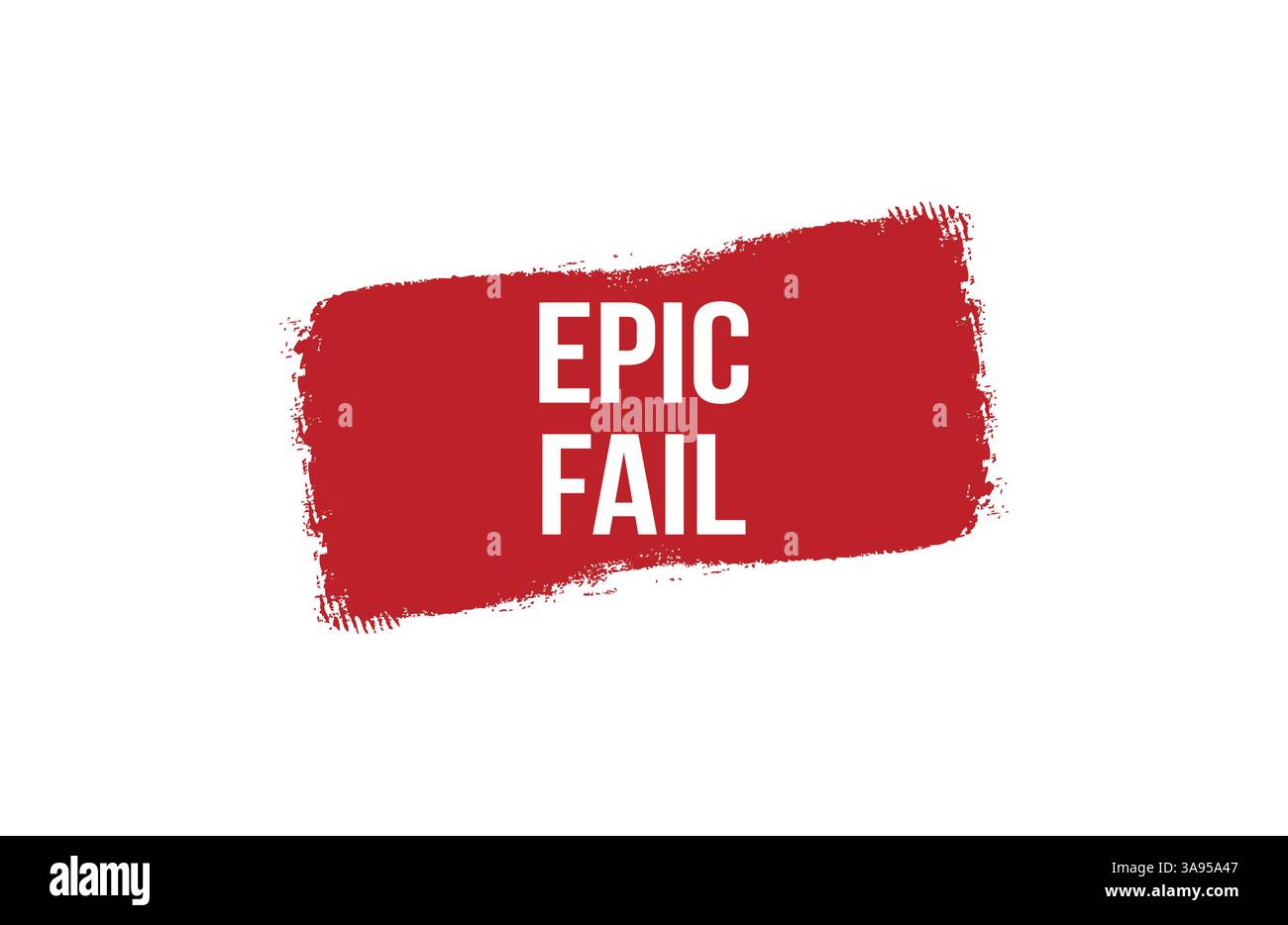 Brush style epic fail red banner design on white background Stock ...