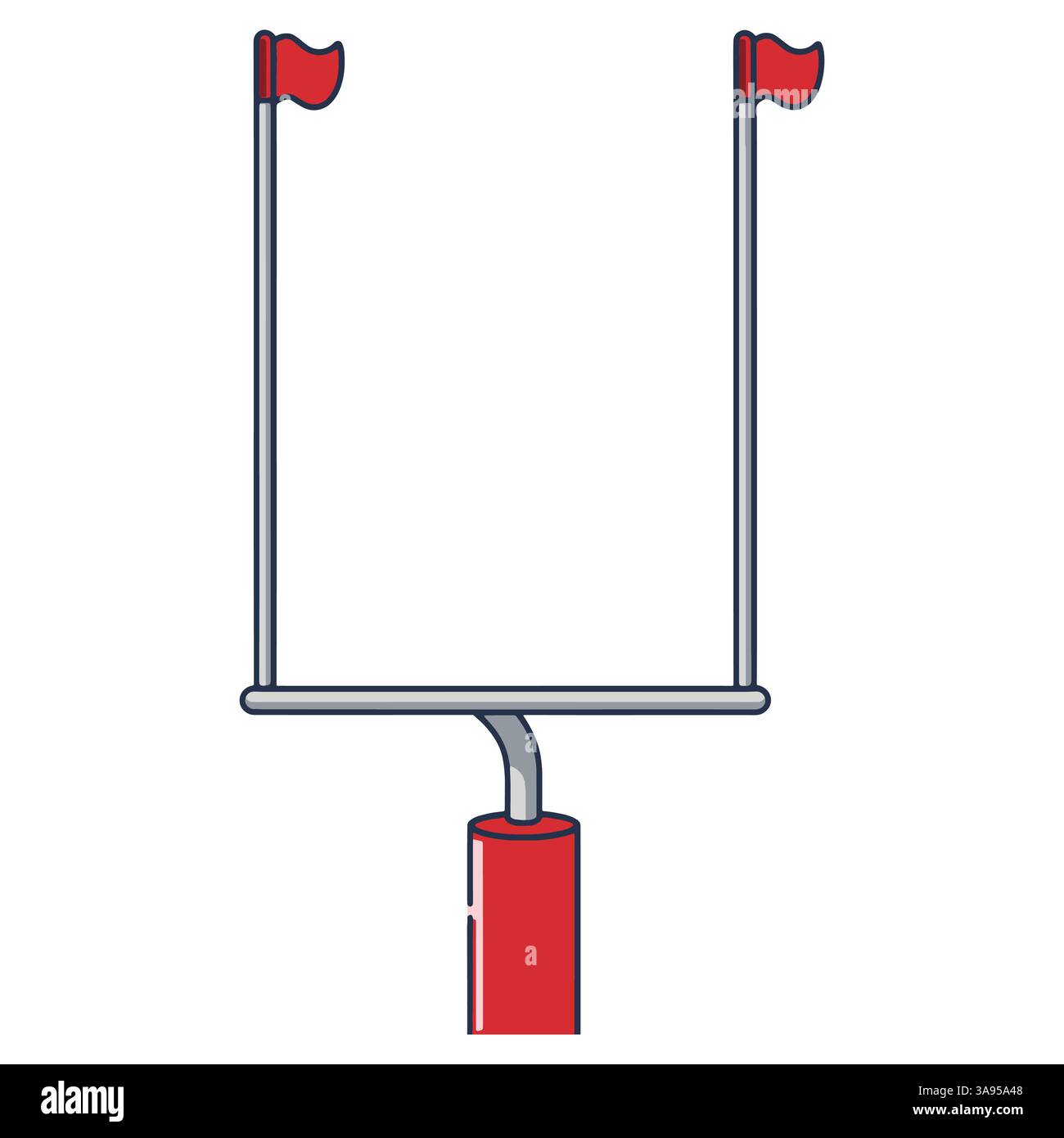 American Football Goal Post Cartoon Illustration. Vector graphic of a ...