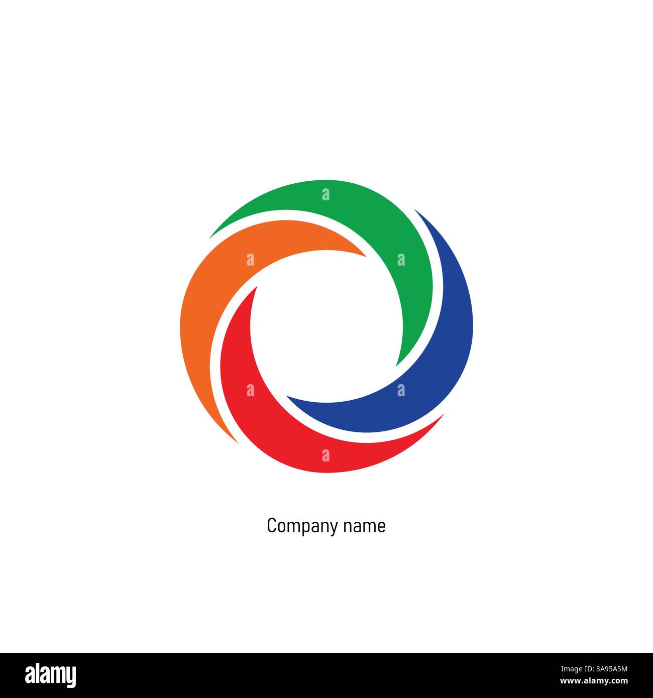 Circle logo template. Corporate identity design element. Vector ...