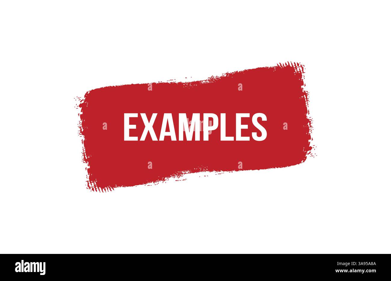 Brush style Examples red banner design on white background Stock Vector ...