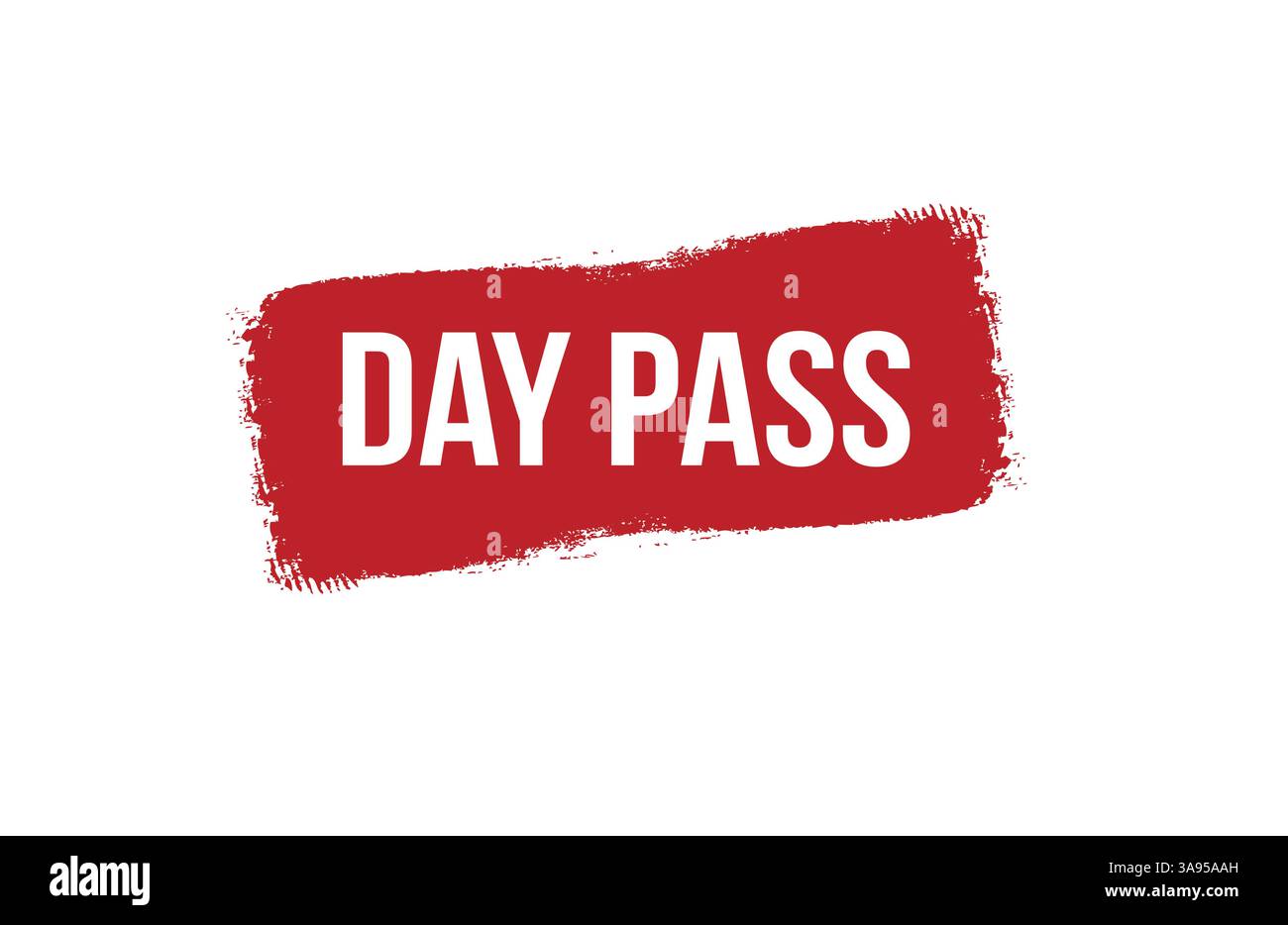 Brush style Day Pass red banner design on white background Stock Vector ...