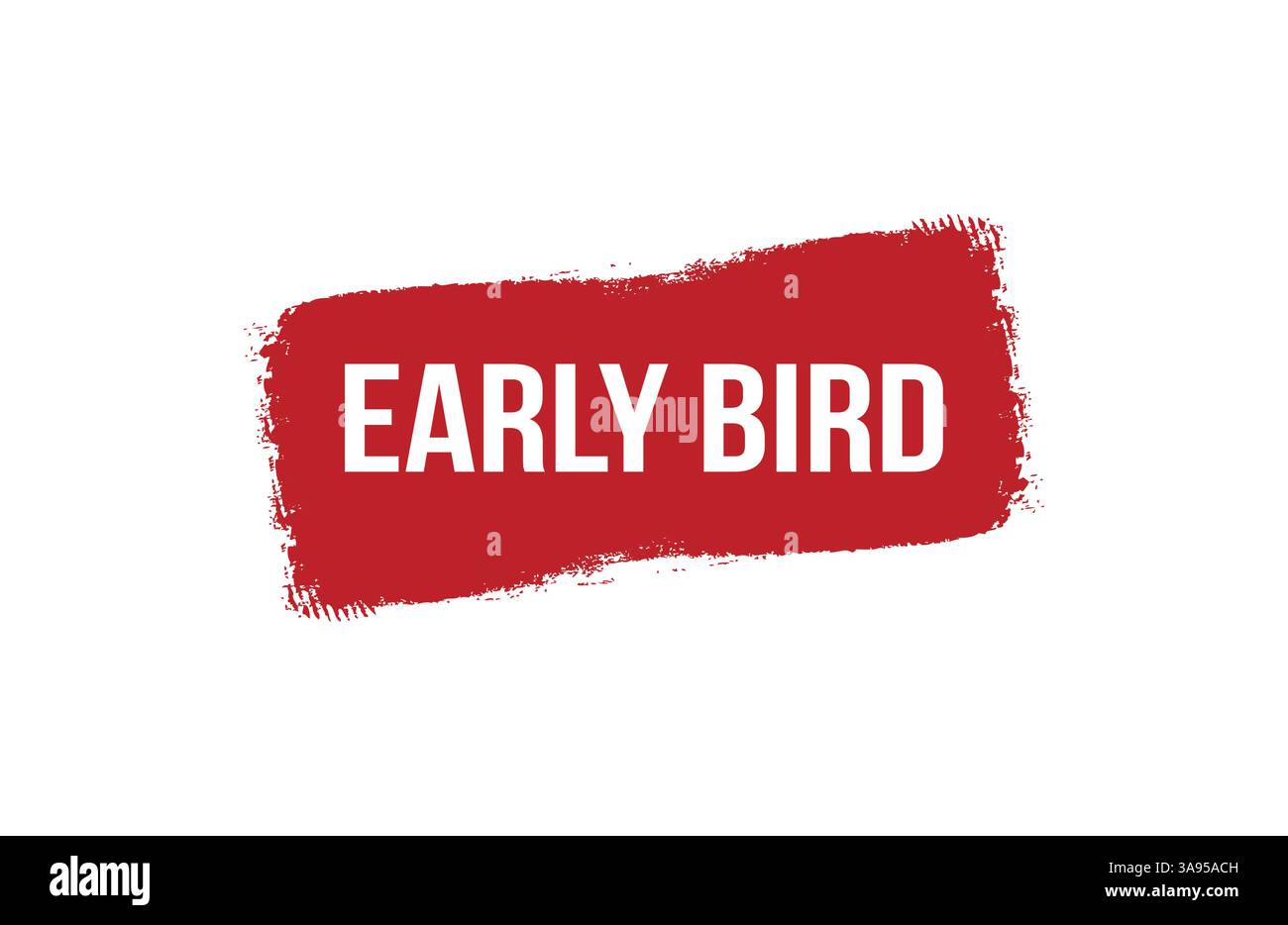 Brush style early bird red banner design on white background Stock ...