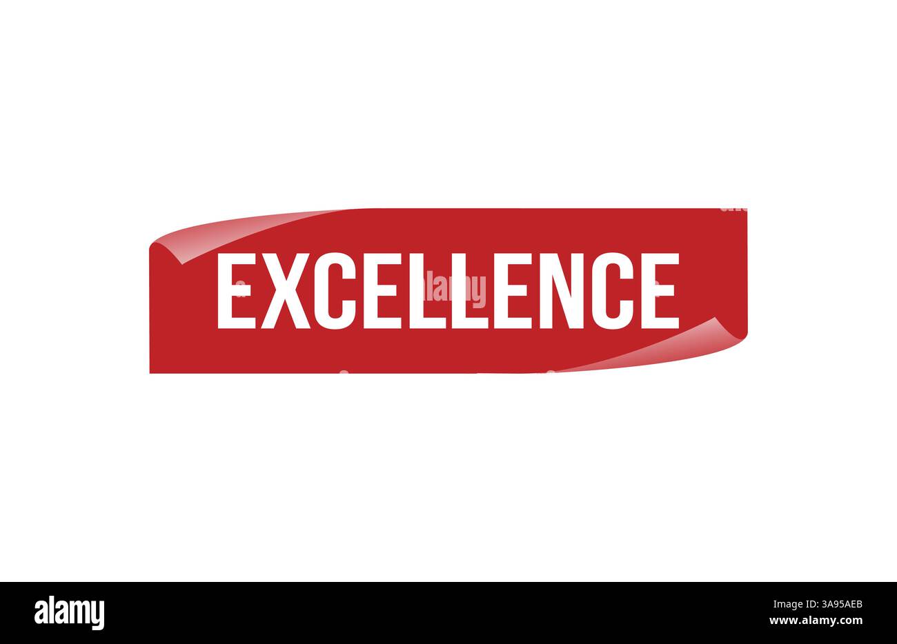 Excellence red ribbon label banner. Open available now sign or ...