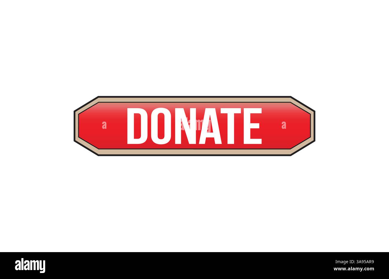 Donate banner template ribbon hi-res stock photography and images - Alamy