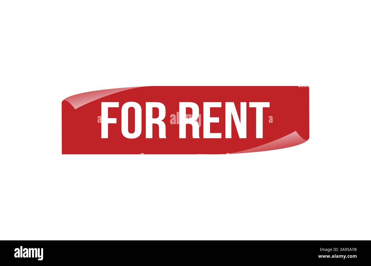 Red banner for rent on white background Stock Vector Image & Art - Alamy