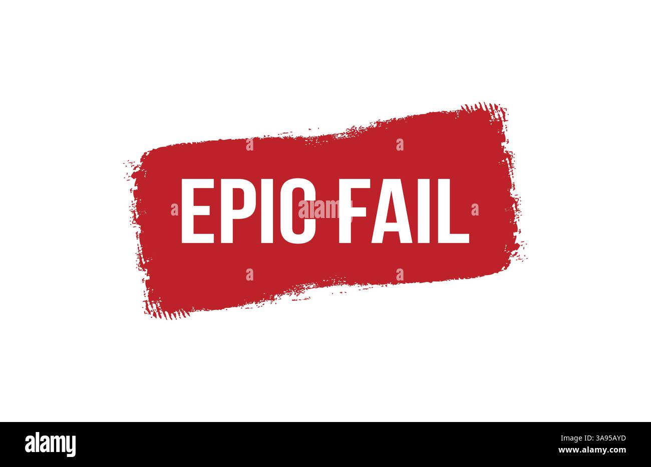 Brush style epic fail red banner design on white background Stock ...
