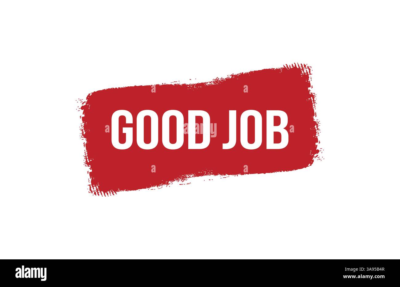 Brush style good job red banner design on white background Stock Vector ...