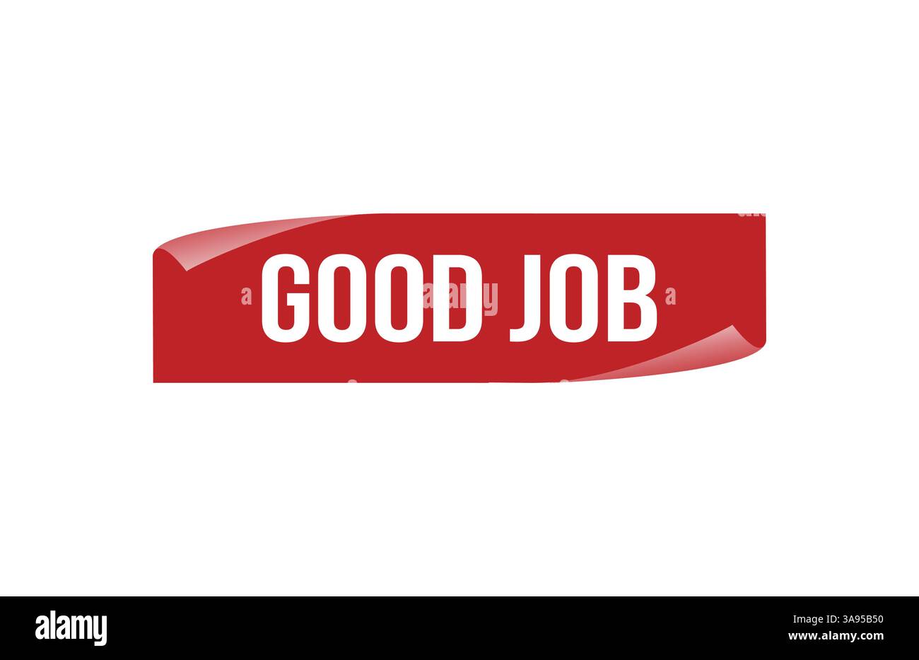 Red banner good job on white background Stock Vector Image & Art - Alamy