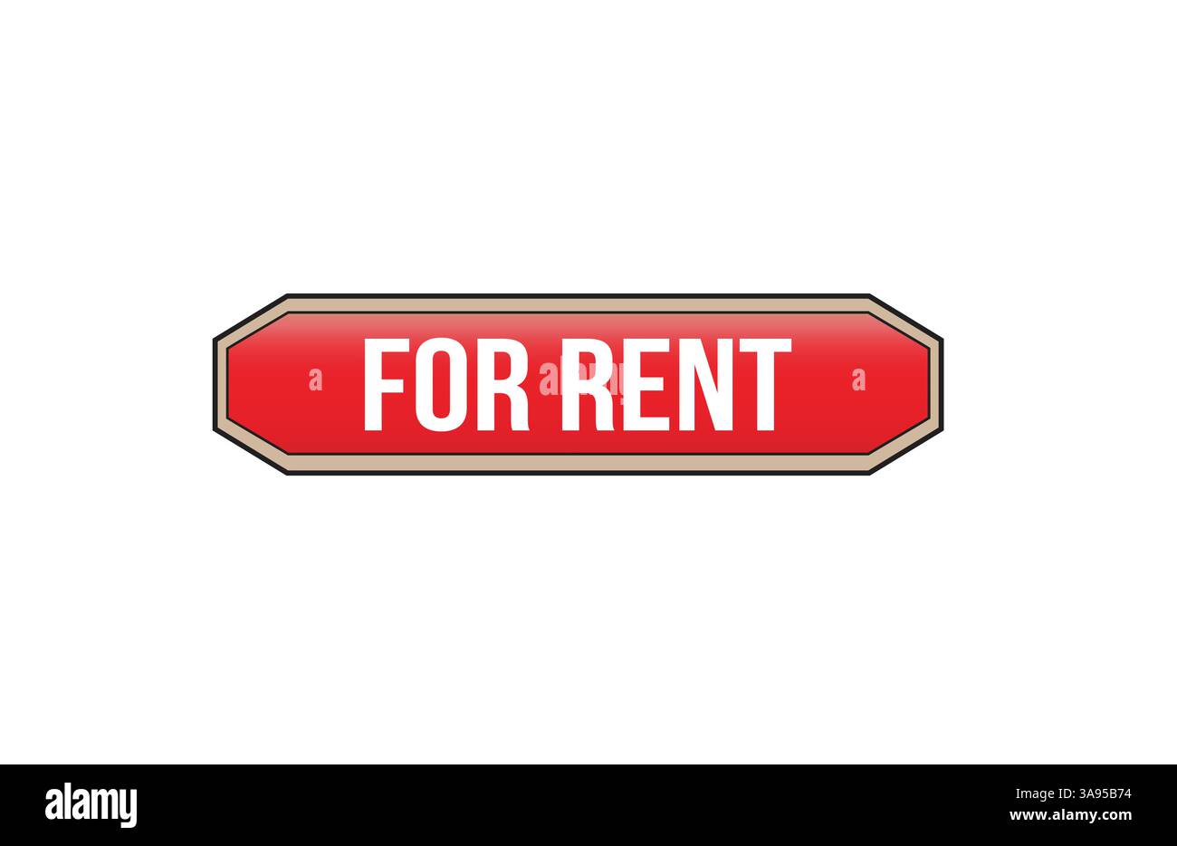 For rent red ribbon label banner. Open available now sign or for rent ...