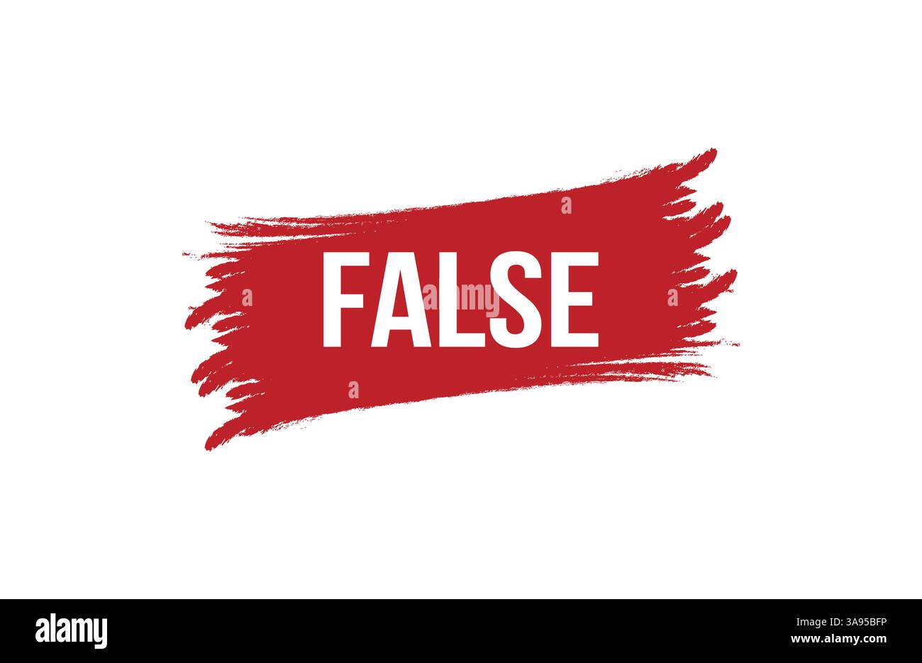 Brush style false red banner design on white background Stock Vector ...
