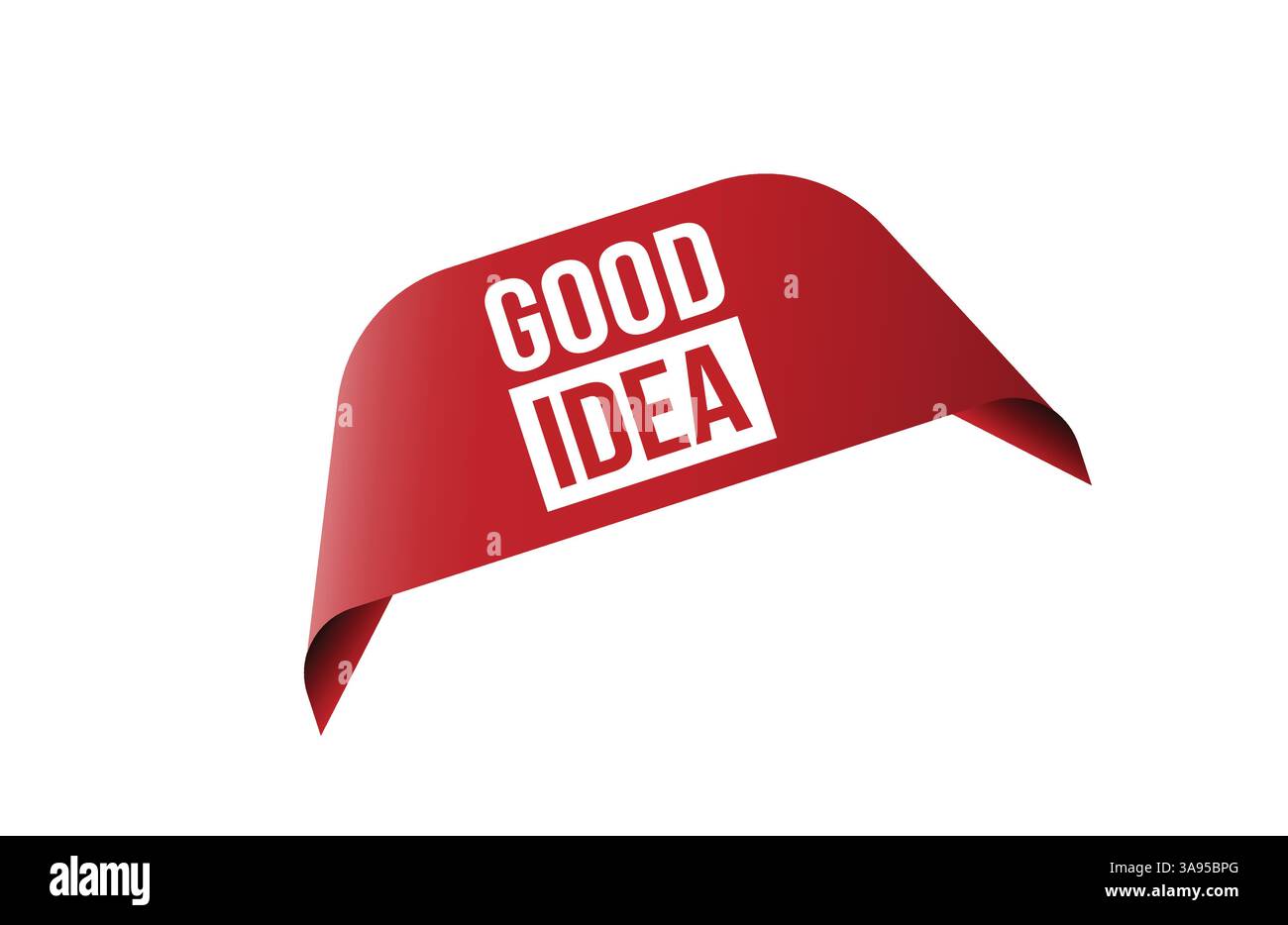 Good idea red ribbon label banner Stock Vector Image & Art - Alamy