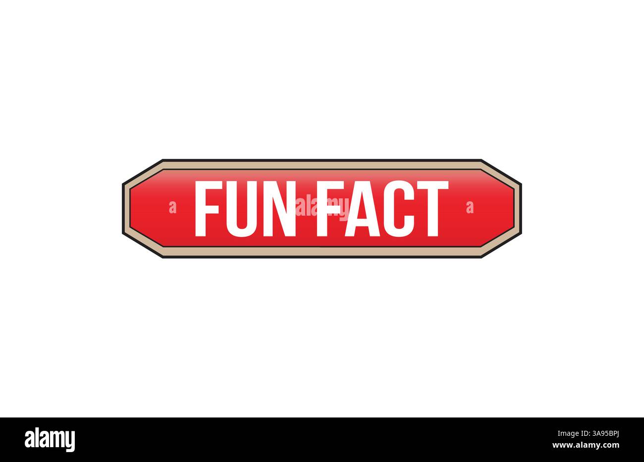 Fun fact red ribbon label banner Stock Vector Image & Art - Alamy