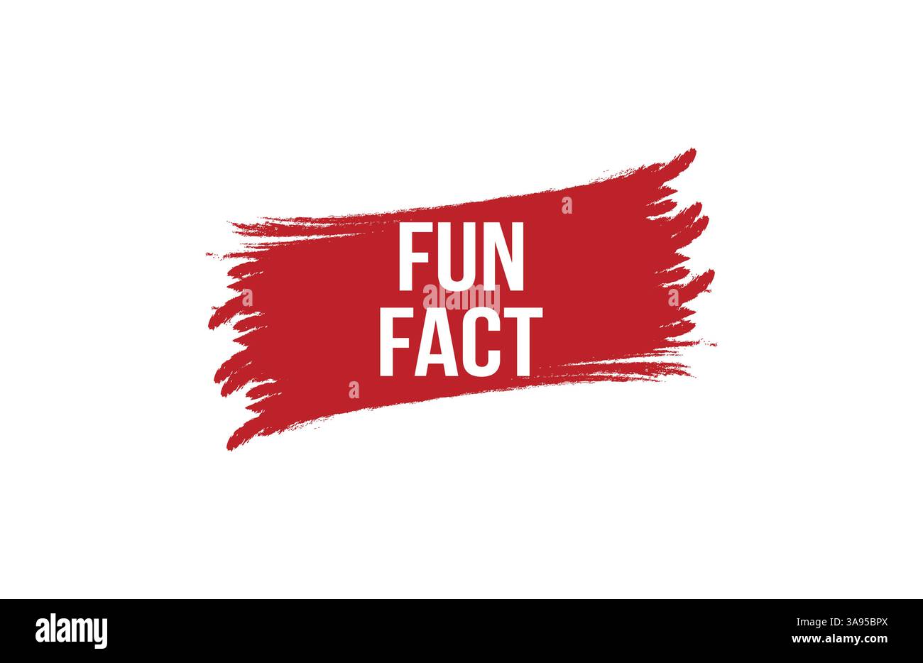Brush style fun fact red banner design on white background Stock Vector ...