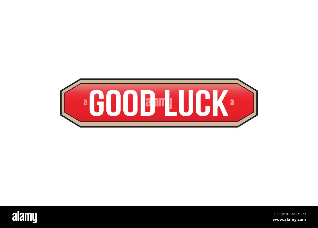 Good luck red ribbon label banner Stock Vector Image & Art - Alamy