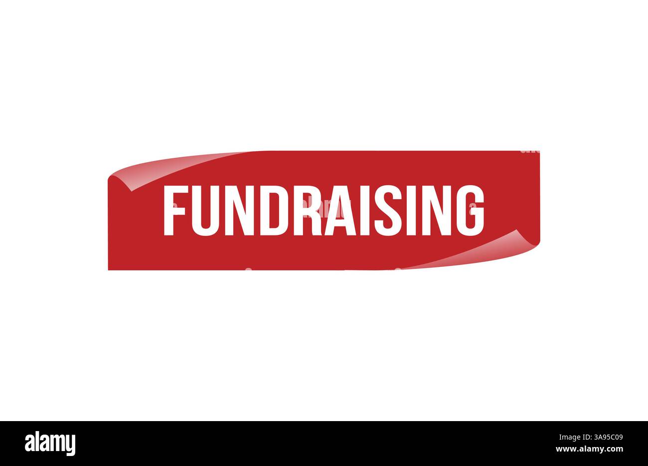 Red banner fundraising on white background Stock Vector Image & Art - Alamy