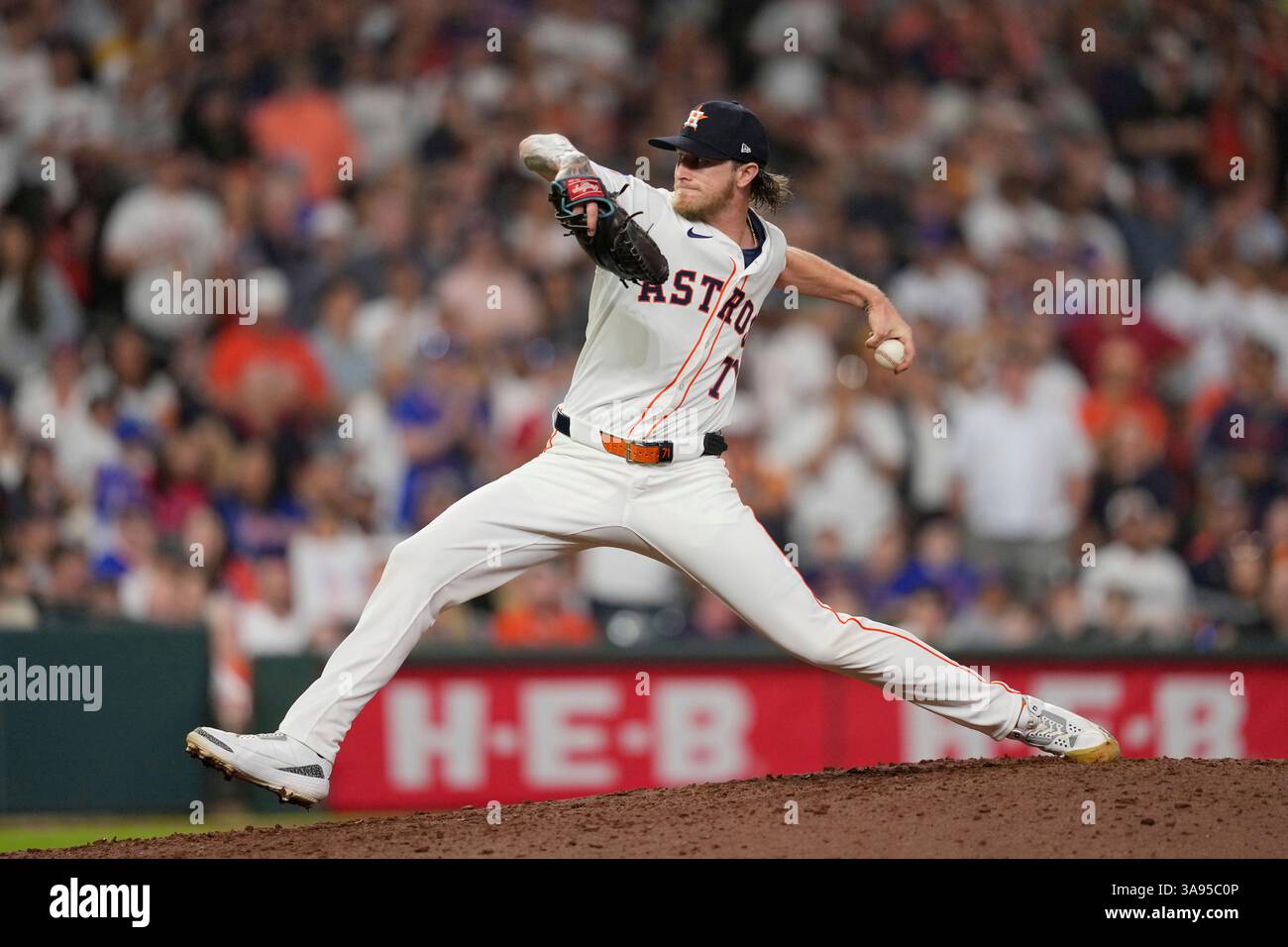 Houston Astros pitcher Josh Hader throws against the New York Mets ...