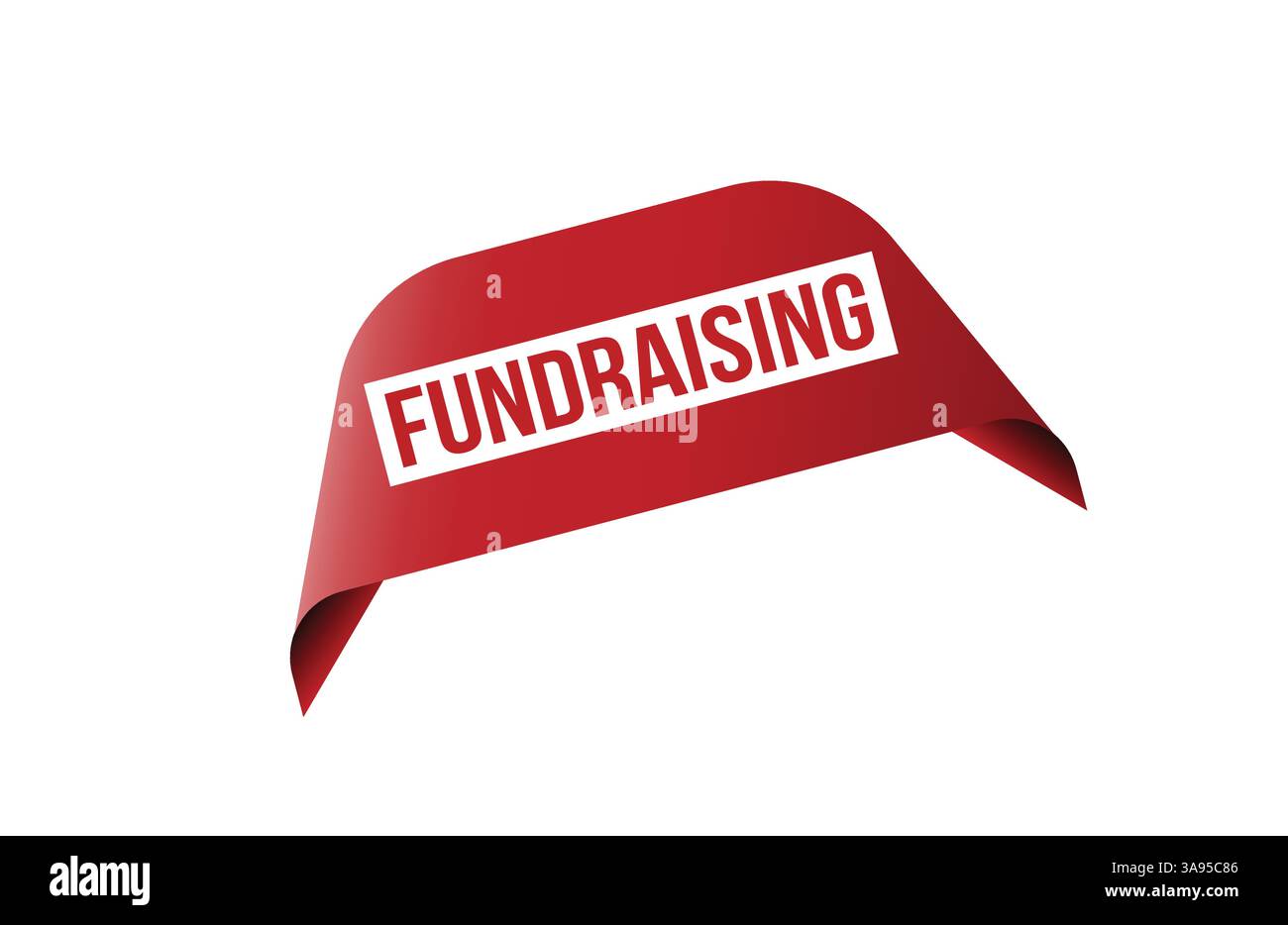 Fundraising red ribbon label banner Stock Vector Image & Art - Alamy