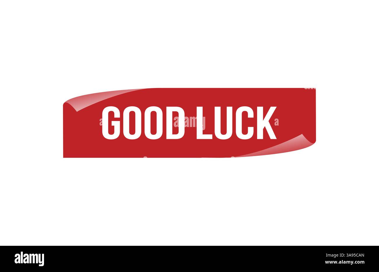 Red banner good luck on white background Stock Vector Image & Art - Alamy