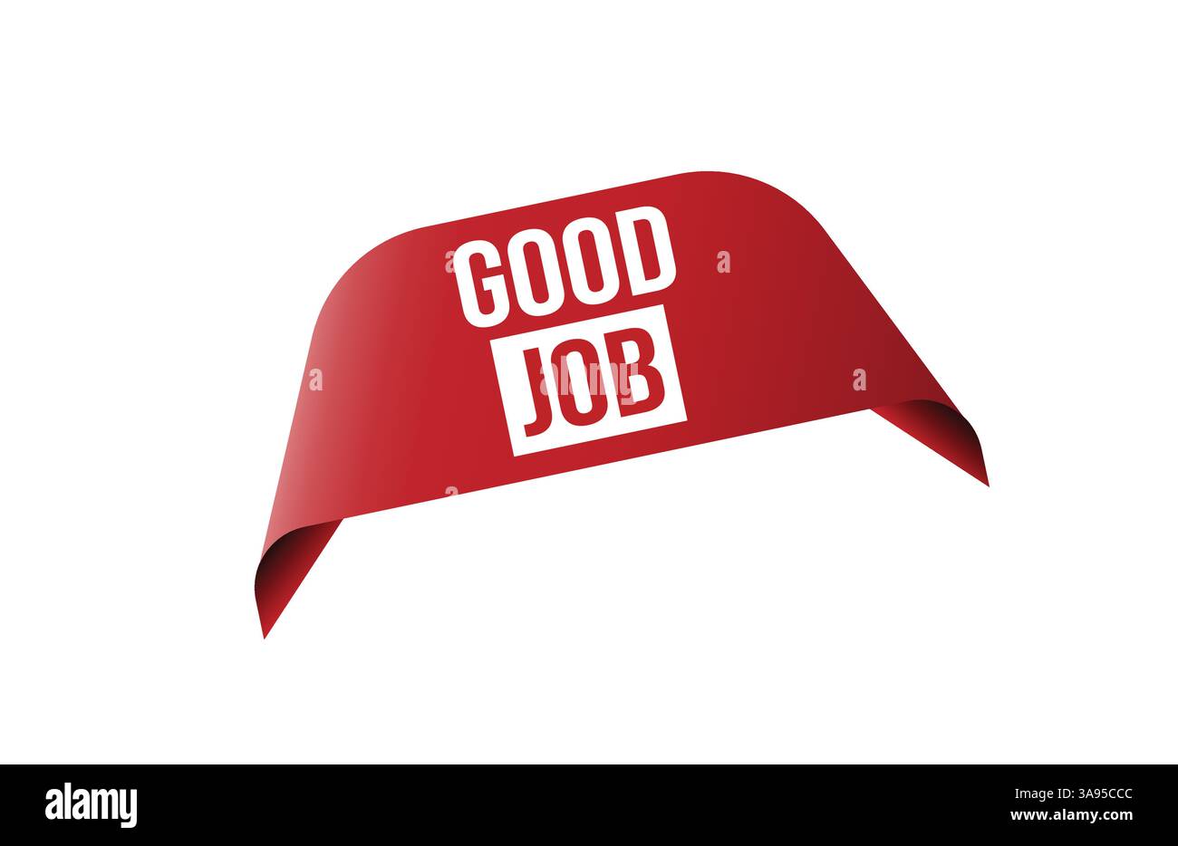Good job red ribbon label banner Stock Vector Image & Art - Alamy