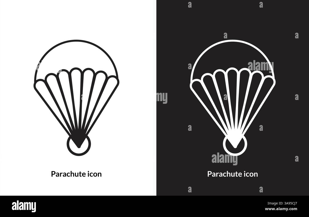 Parachute icon isolated on Stock Vector Images - Alamy