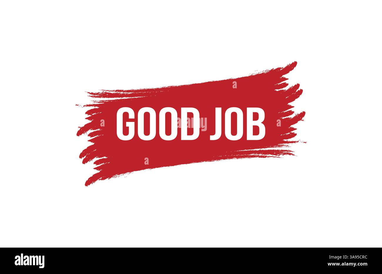 Brush style good job red banner design on white background Stock Vector ...