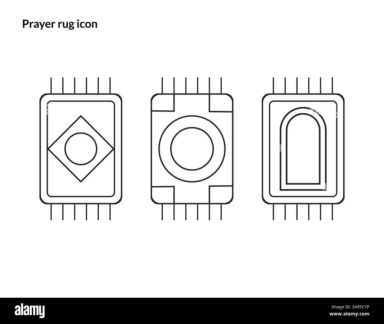 Prayer rug icon set.style design isolated on white background Stock ...