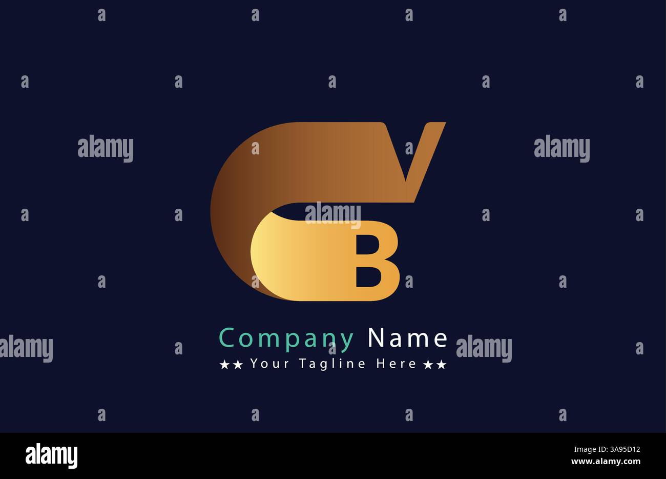 bv letter colorful logo in the circle. Vector Logo Illustration Stock ...