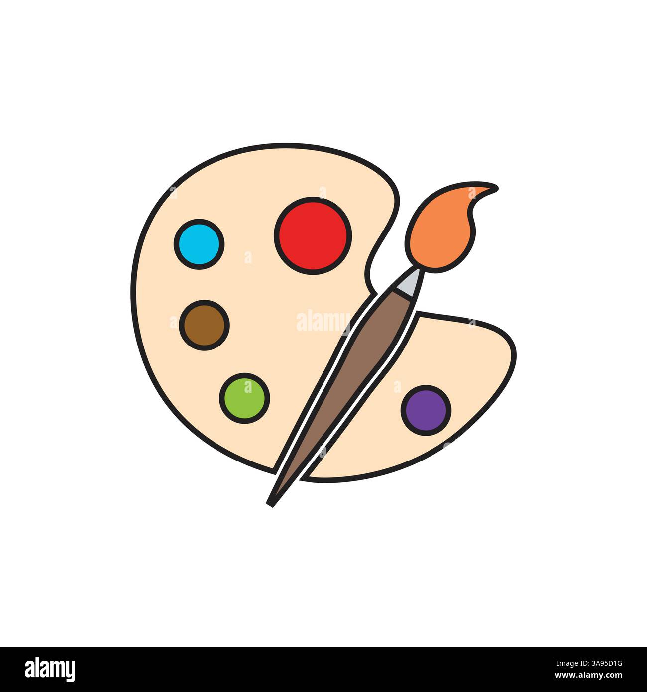 palette icon flat vector illustration Stock Vector Image & Art - Alamy