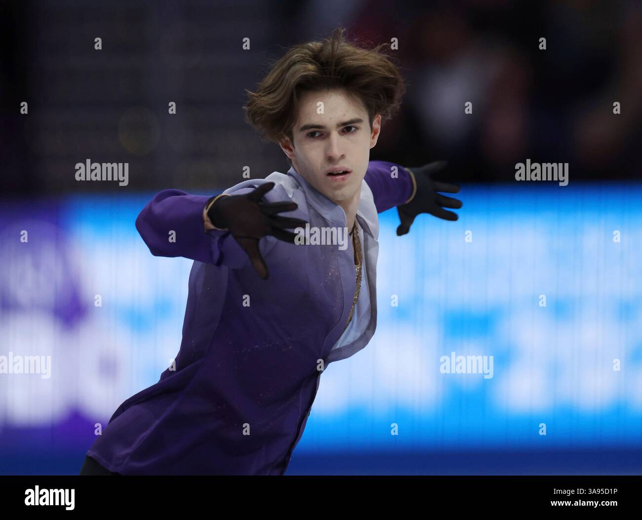 Mikhail SHAIDOROV of Kazakhstan performs during the men's free skating ...