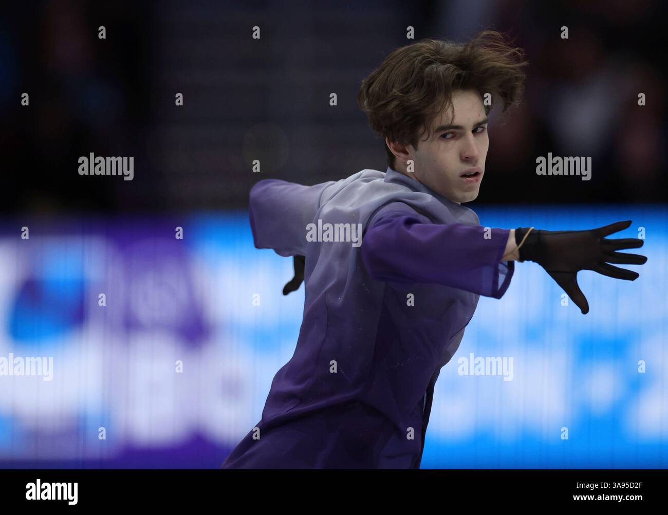Mikhail SHAIDOROV of Kazakhstan performs during the men's free skating ...